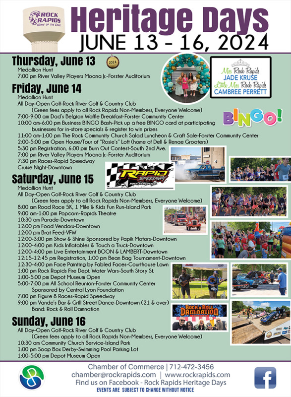 Rock Rapids Heritage Days Celebration – Rock Rapids
